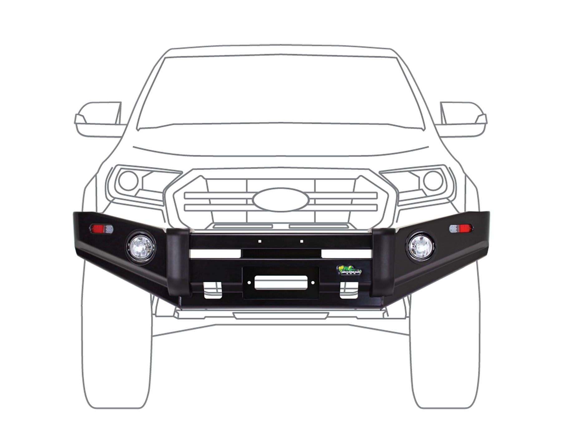 Proguard Bull Bar for Ford Ranger PXIII 2018-2022 & Ford Everest UAII ...